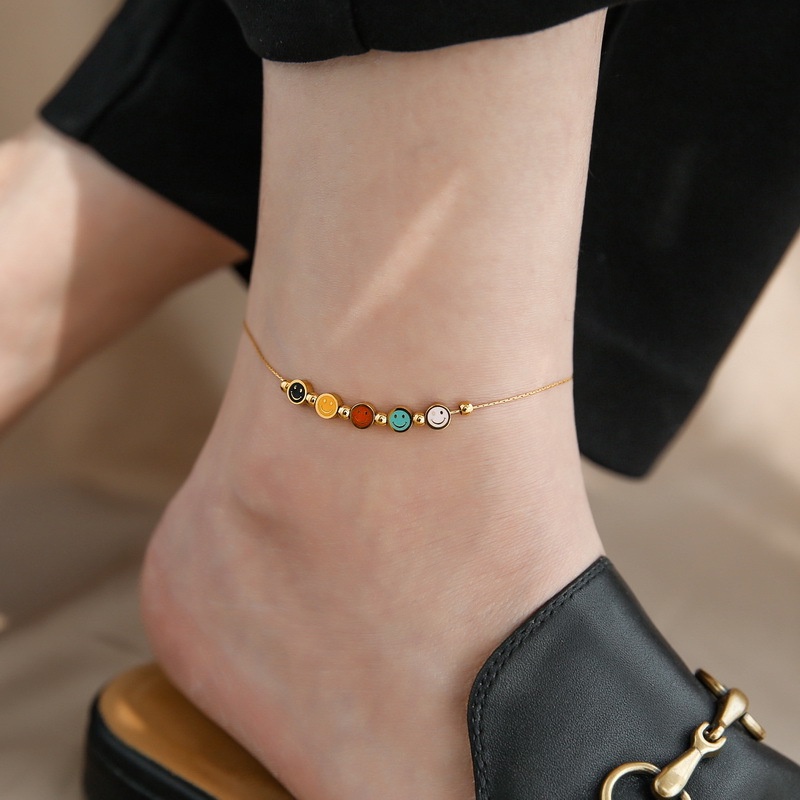 Simple Titanium Steel Anklet Women's Advanced Summer Colorfast Anklet ...