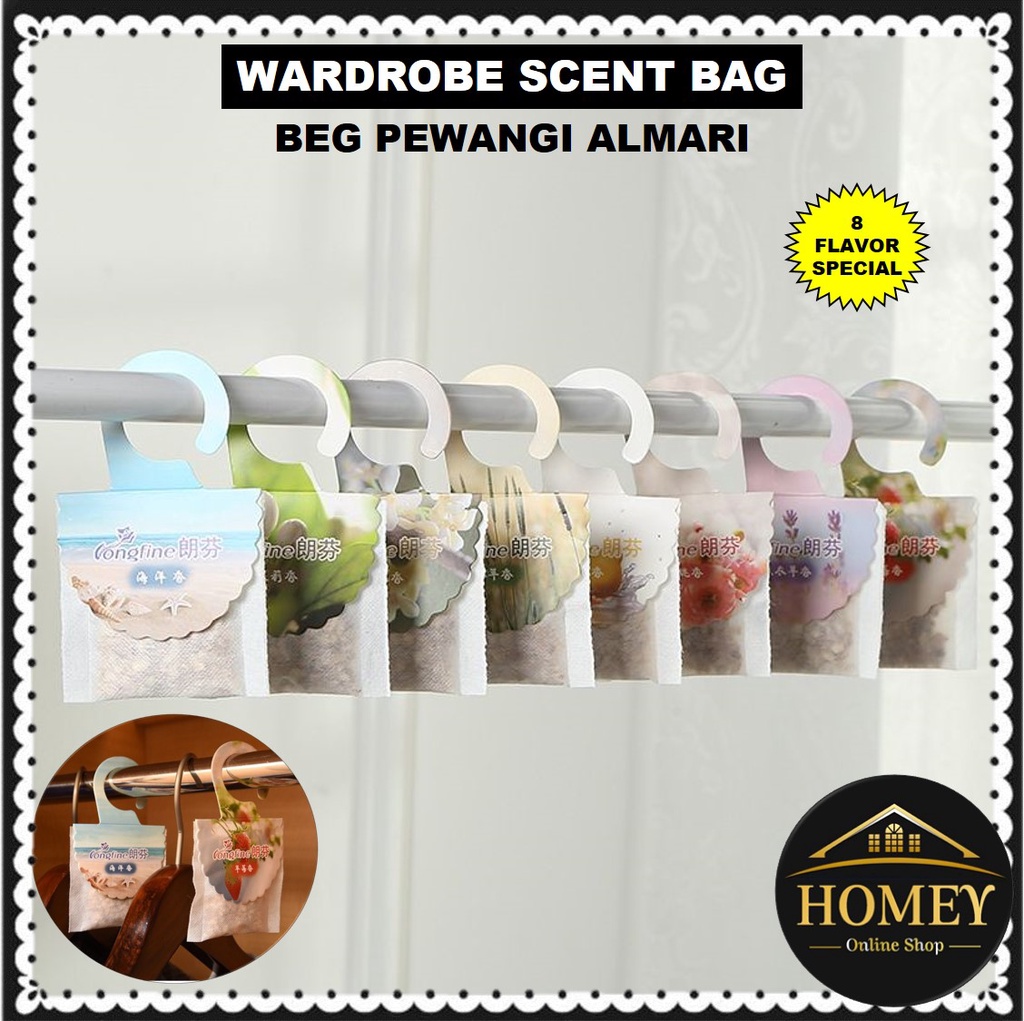 Wardrobe Scent Bag Hanging Fragrant Sachet Bag Cupboard Closet Perfume ...