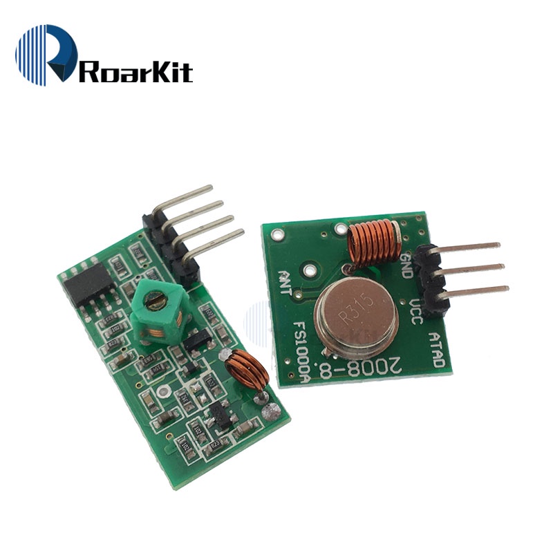 433Mhz RF Wireless Transmitter Module and Receiver Kit 5V DC 315MHZ ...