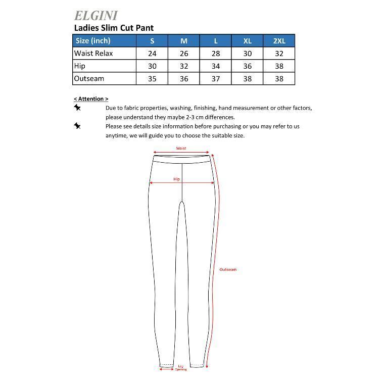 ELGINI E16189 Seluar Potongan Slim Wanita S-XXL | Ladies Slim Cut Pants ...