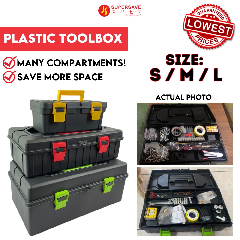 SUPERSAVE ToolBox Plastic Tool Box Set Spanar Box Plastic Storage Toll ...