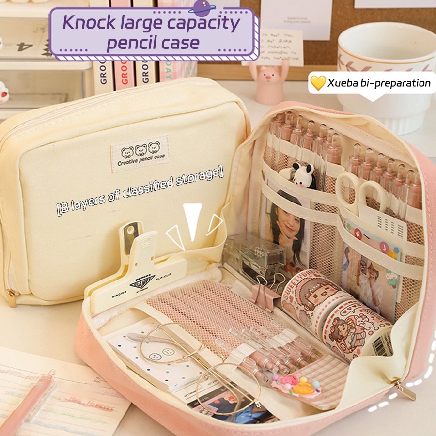 Large Capacity Aesthetic Student Pencil Case,Classified Large ...