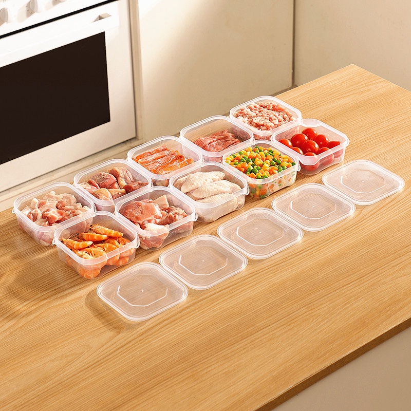 1/4grids Food Storage Box with Lids Refrigerator Preservation Box Meat ...