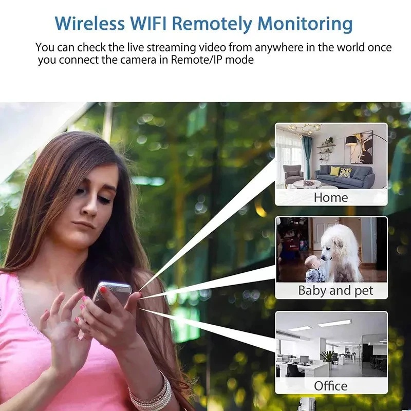 Camera Super CCTV Wireless 140 Degree Wide Angle WIFI IP Camera Motion ...