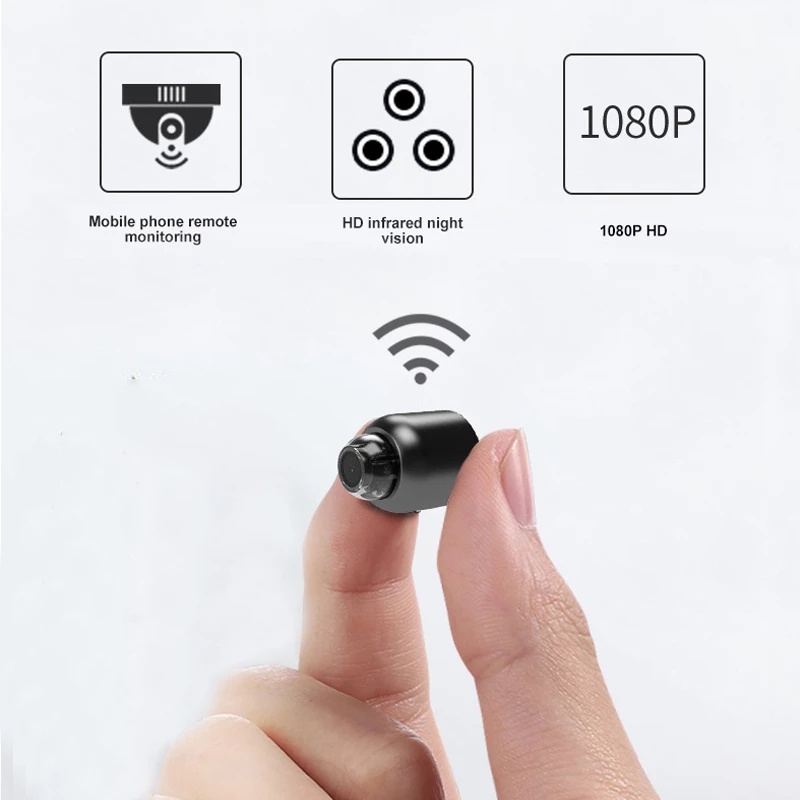 1080P Camera Hidden Super Mini CCTV Wireless 140 Degree Wide Angle WIFI ...