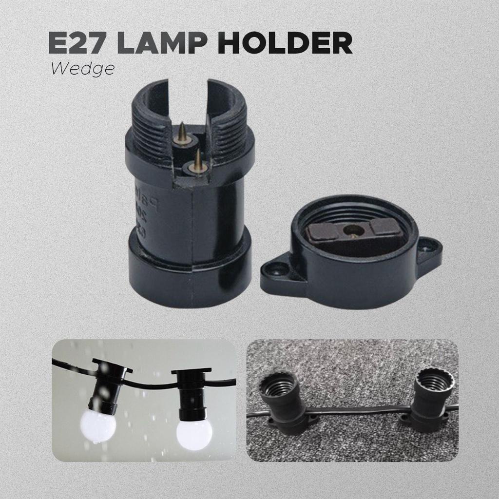 E27 LAMP HOLDER SURFACE MOUNT BATTEN/WEDGE/HANGING E27 BULB HOLDER ...