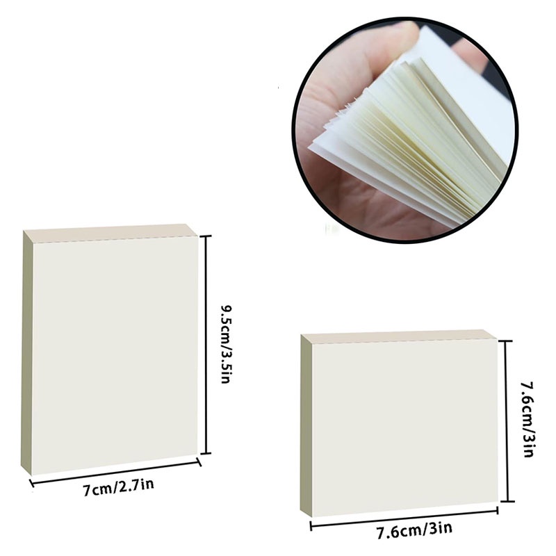 50 Sheets Transparent Sticky Notes Clear Waterproof Memo Pad Waterproof ...