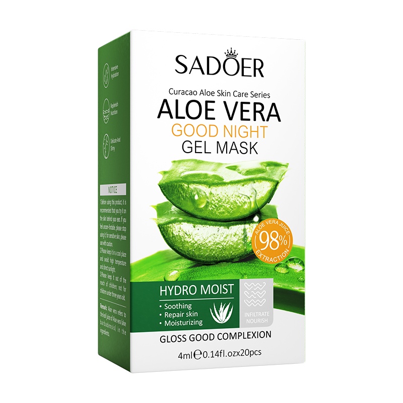 ROREC SADOER Aloe Vera Good Night Gel Mask Moisturizing Refreshing Hydrating Facial SkinCare ...