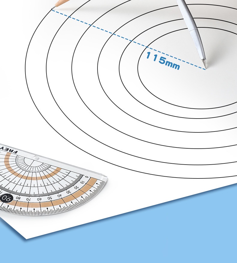 7PCS Compass Ruler Set Ruler Triangle Ruler School Supplies Practical ...