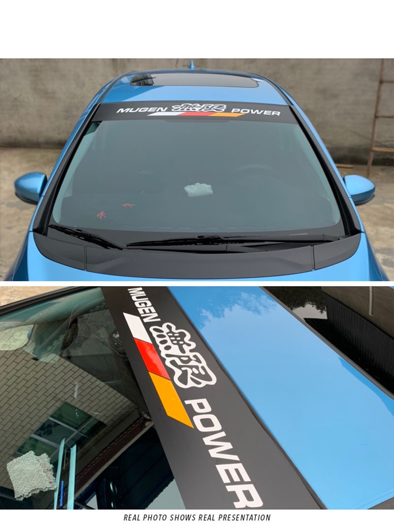 MUGEN Front Windshield Sticker Car Vinyl Sticker Universal Waterproof ...