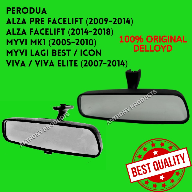 100% ORI PERODUA DELLOYD Myvi Alza Viva Room Mirror Rear View Room Roof ...