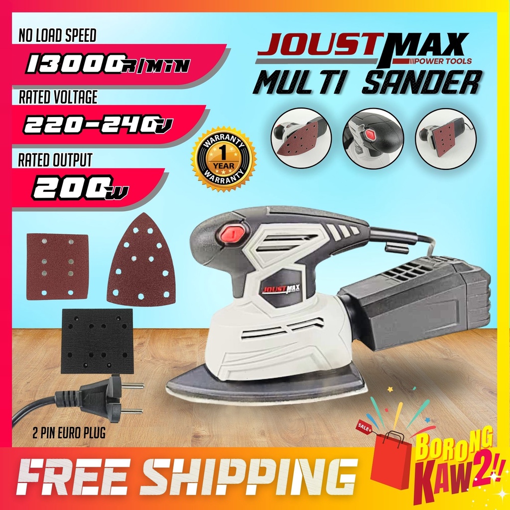 Joustmax JST61102 Multi Sander 200W Triangle Square Sandpaper Durable ...