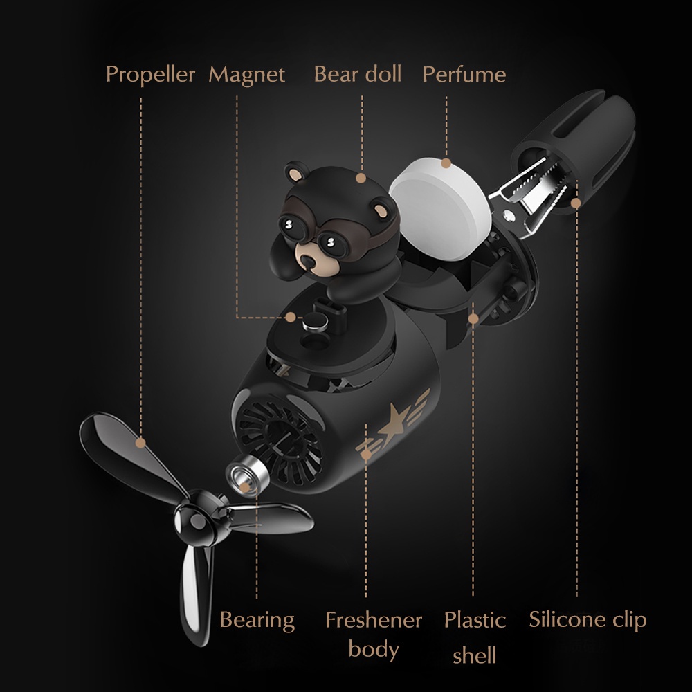 (Local seller) Kebidumei Car Air Freshener Teddy Bear Pilot Spider-Man ...