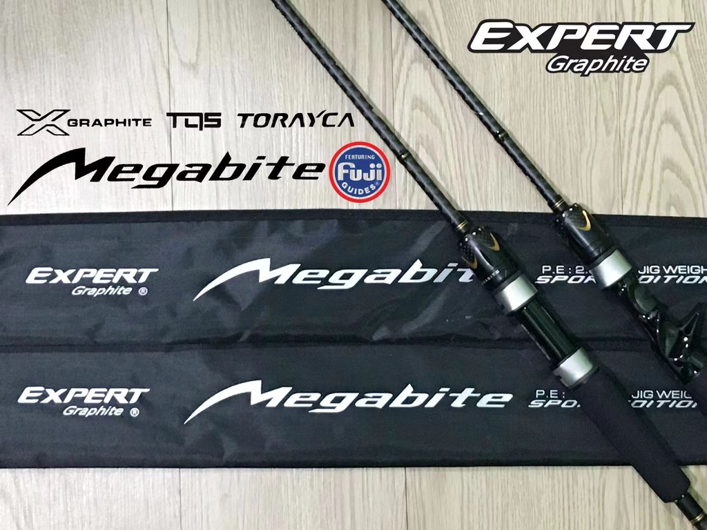 EXPERT GRAPHITE MEGABITE SPINNING/ BAITCASTING(BC) FISHING ROD | Shopee ...