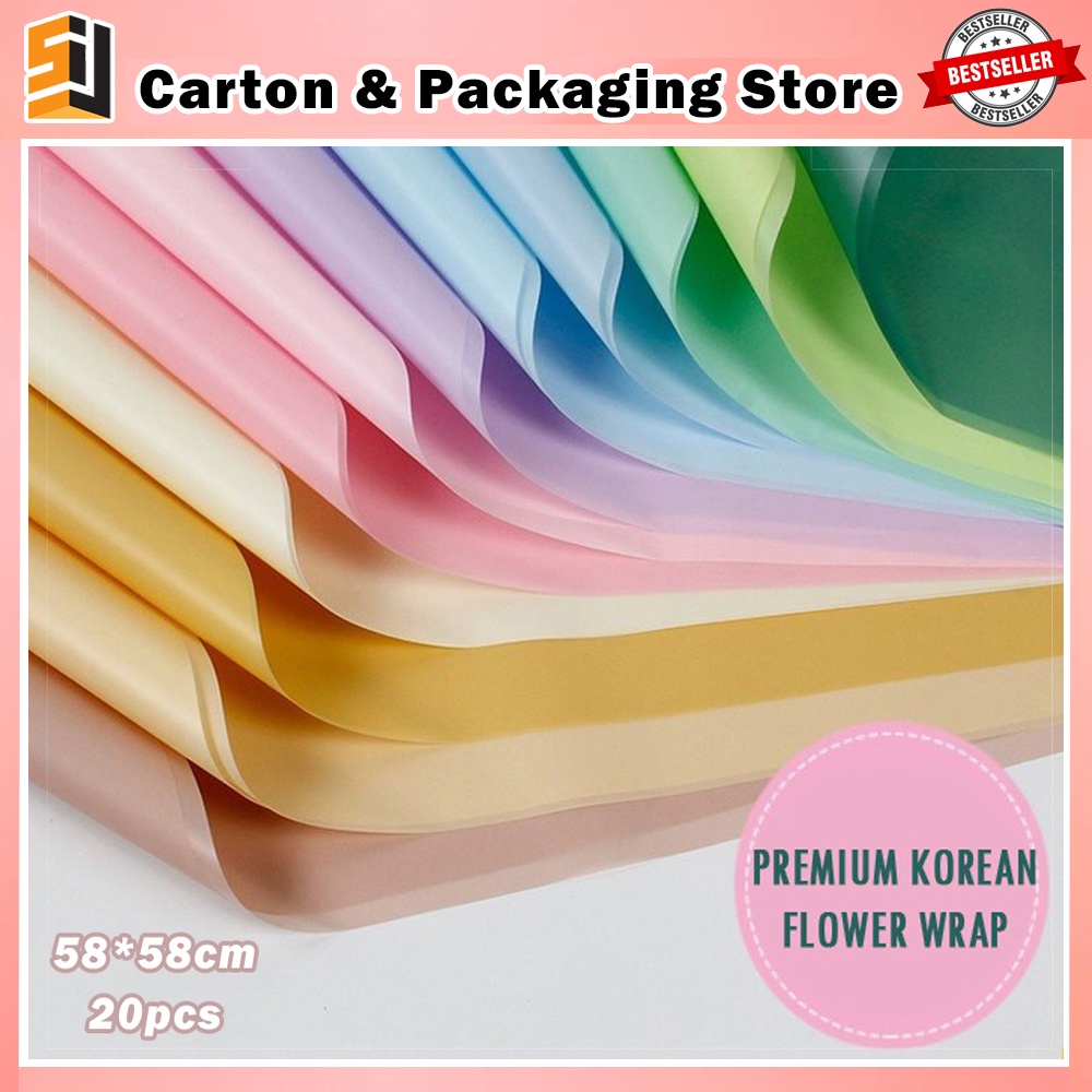 20PCS Waterproof Flower Wrapping Plain Paper Bouquet Gift Florist Wrap ...