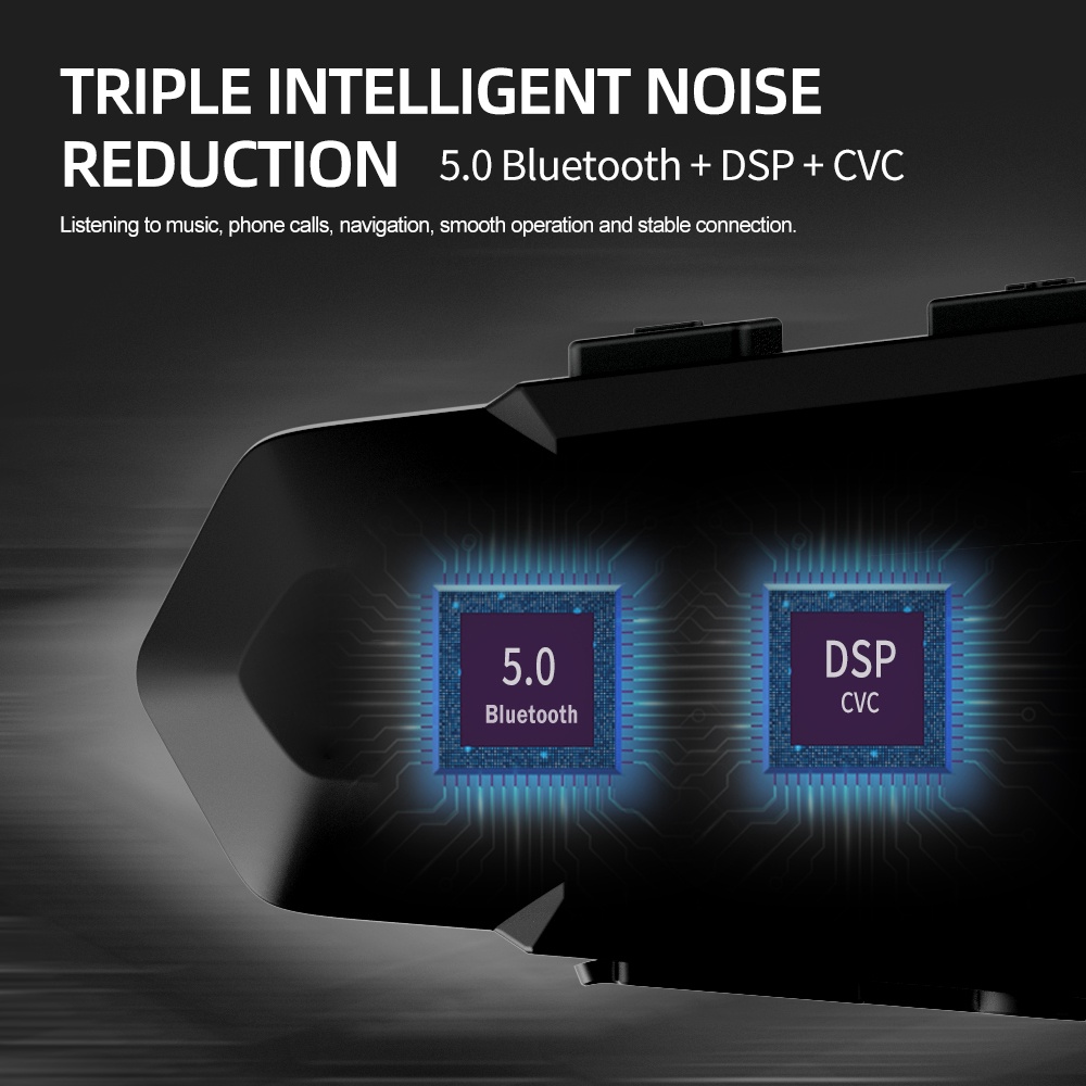 (Local Seller) Kebidumei 1000M Helmet Intercom Helmet Headset Bluetooth ...