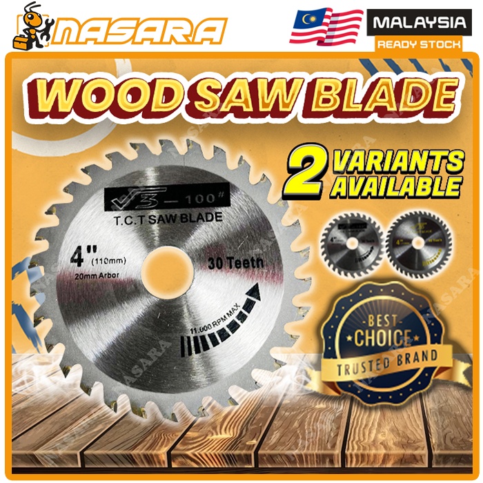 Nasara 4 Inch TCT Wood Circular Saw Blade Carbide Teeth Woodworking ...