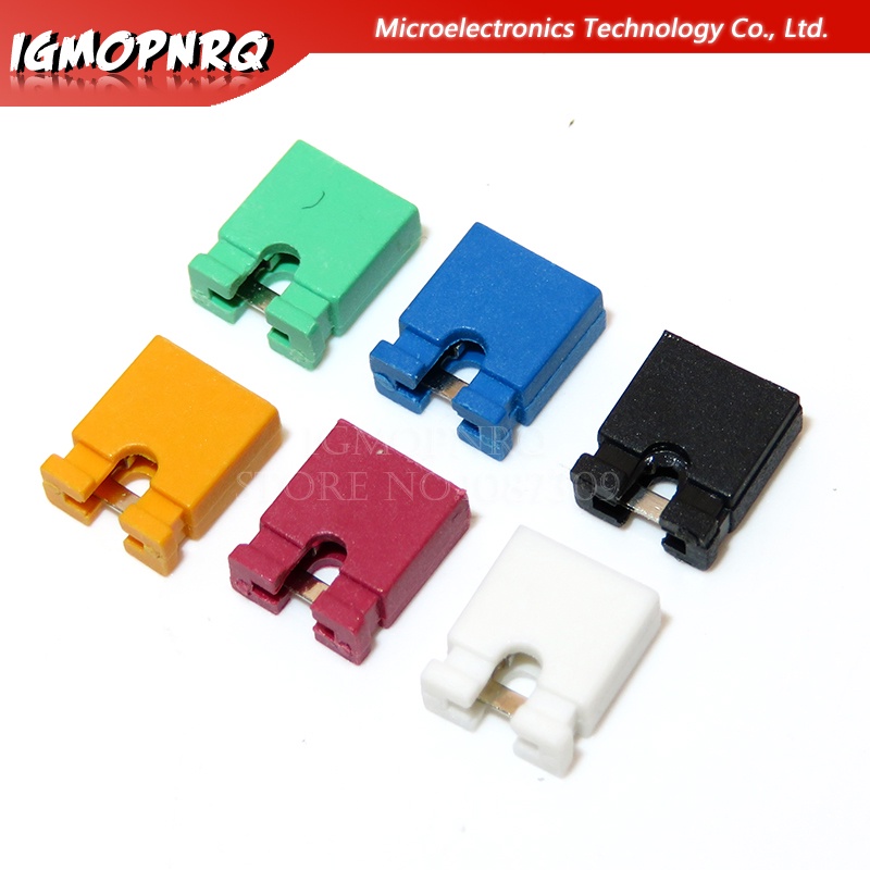 100pcs Pitch 2 4mm Pin Header Jumper Shorted Cap And Headers And Wire