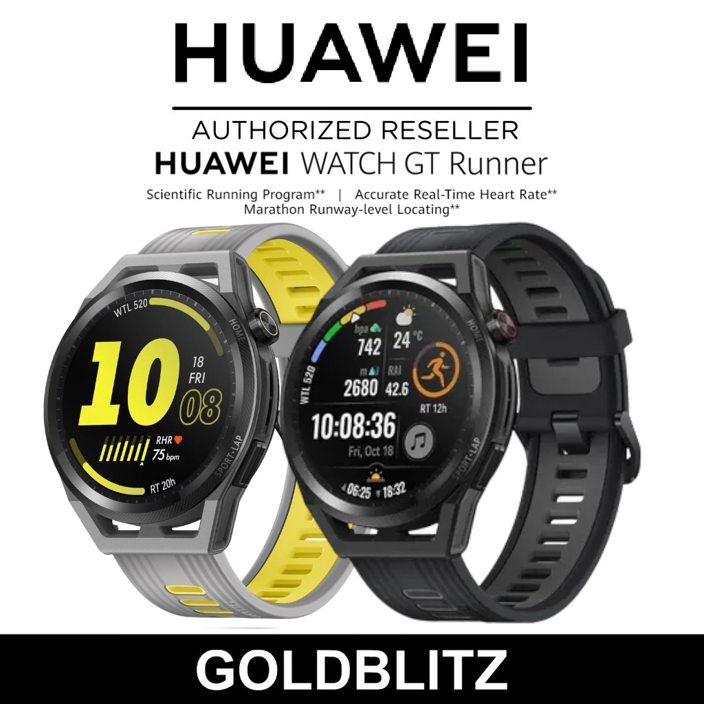 HUAWEI WATCH GT Runner Smartwatch Dual-Band Five-System GNSS GPS 1.43 ...