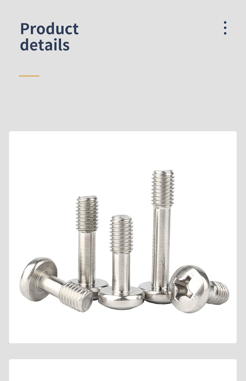 304 Stainless Steel Pan Head Philip’s Head Semi-Threaded Bolts Cross ...