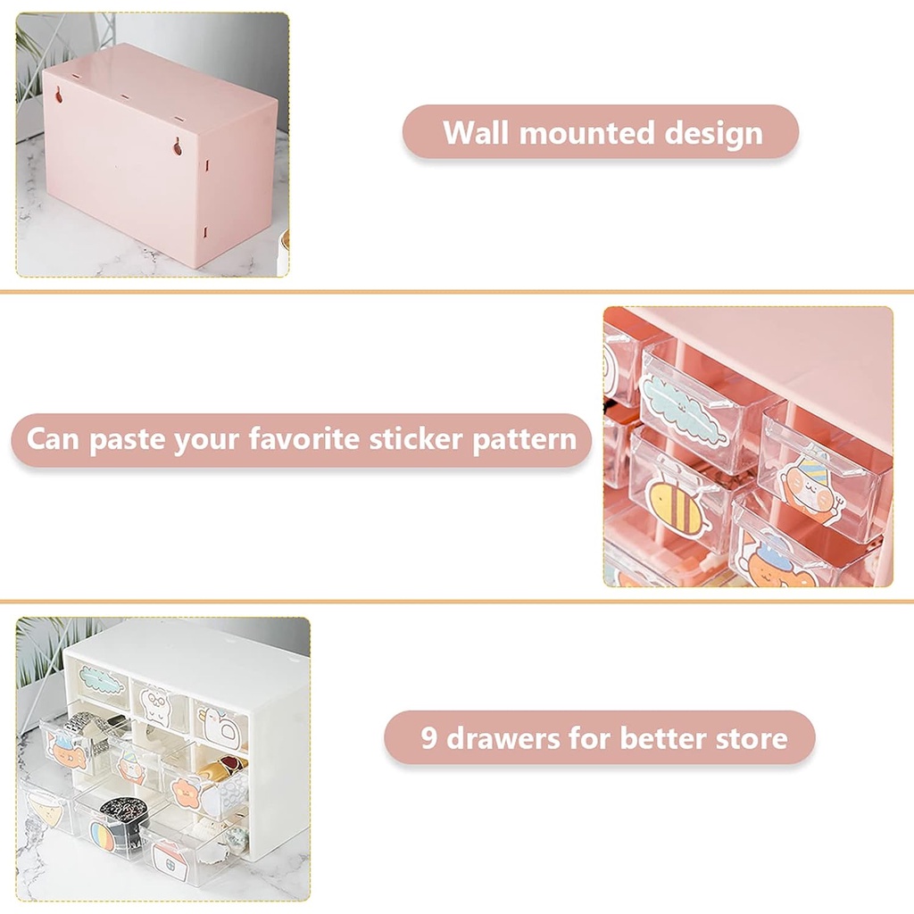 9 Slot Grid Drawer Desk Organizer Drawer Grid Mini Drawer Storage ...