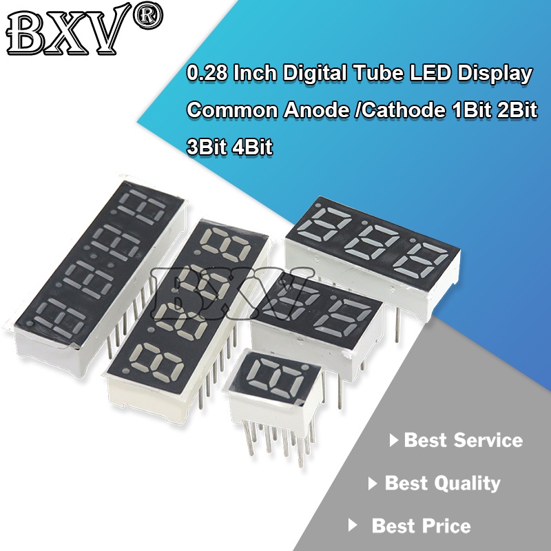 New 0.28 Inch Digital Tube LED Display Common Anode /Cathode 1Bit 2Bit ...