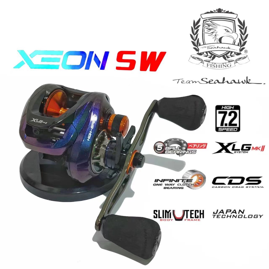 TEAM SEAHAWK XEON SW 103HSL BATICASTING (BC) REEL | Shopee Malaysia