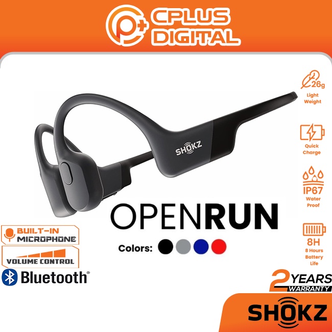 SHOKZ OpenRun -Open Ear Bluetooth Bone Conduction Sport Headphones ...