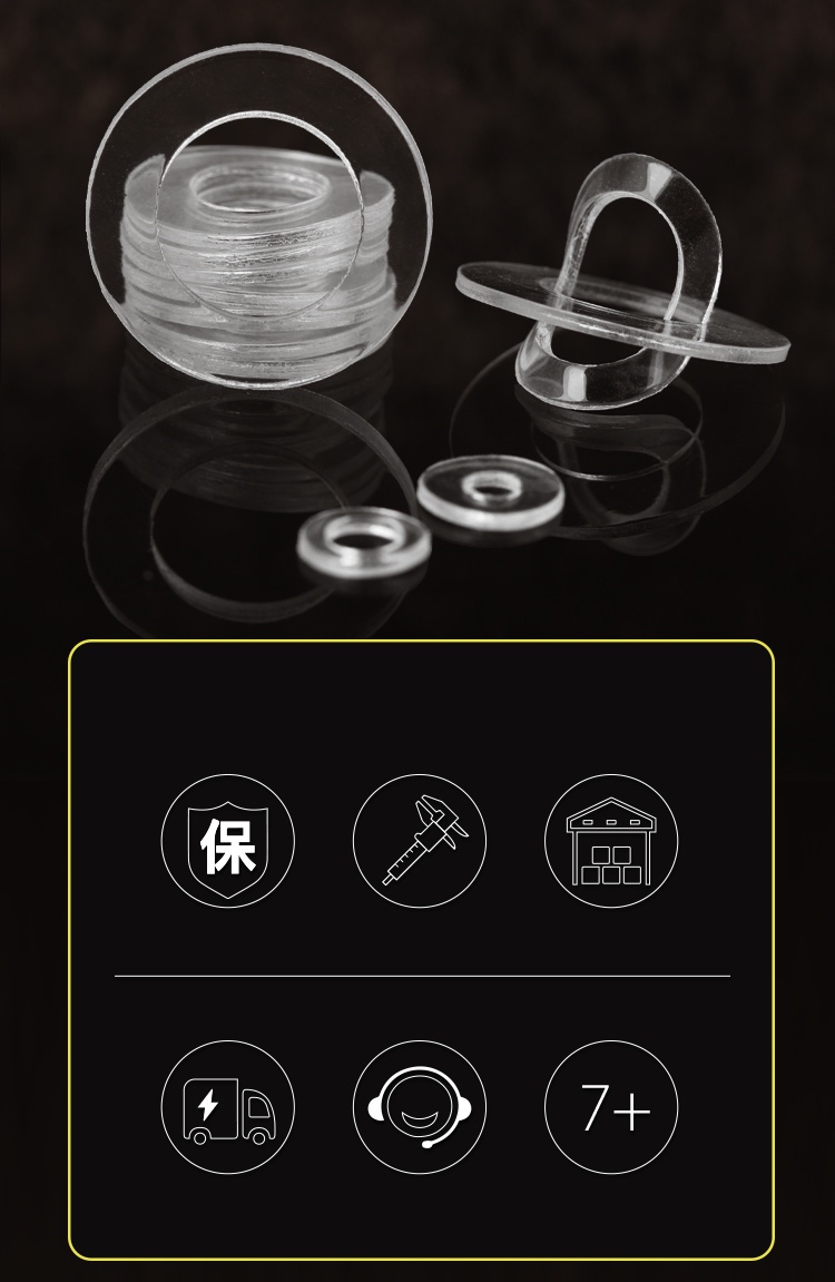 M4 M5 M6 Soft Gaskets Transparent PVC Plastic Flat Gasket Waterproof ...