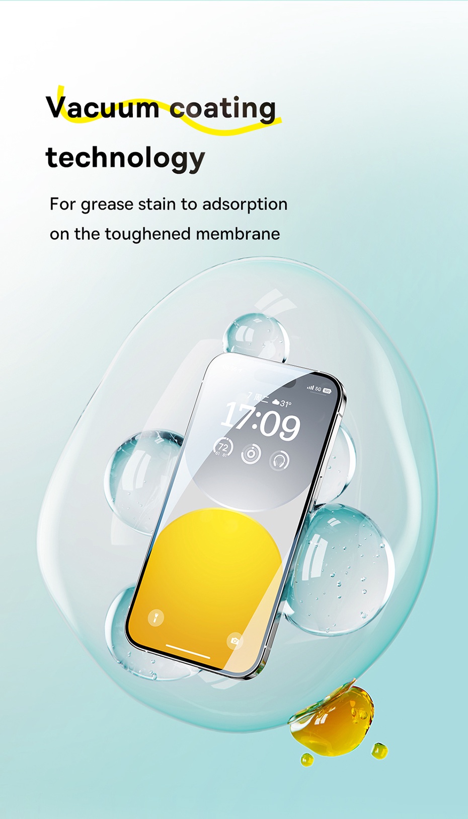Baseus Crystal Series Full-Coverage Privacy Protection Tempered Glass ...