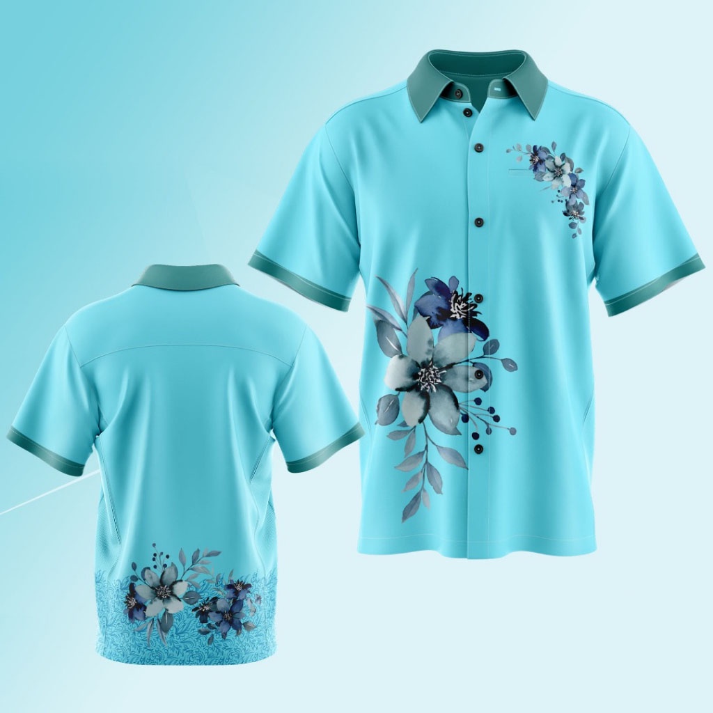 KEMEJA KORPORAT BATIK 003C | Sublimation Corporate Polysoft | Shopee ...