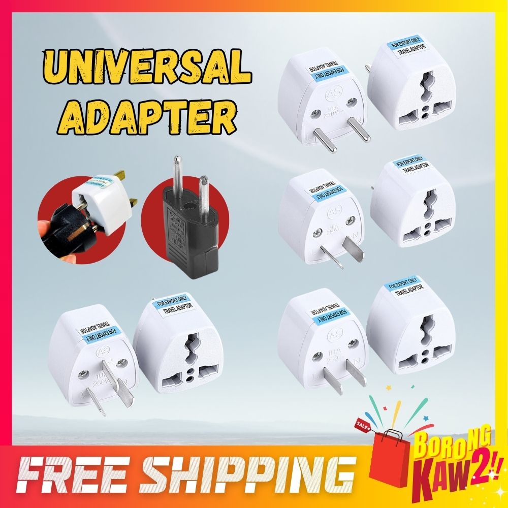 Universal Travel Adapter 2 Pin 3 Pin AU US EU Universal Adapter Travel ...
