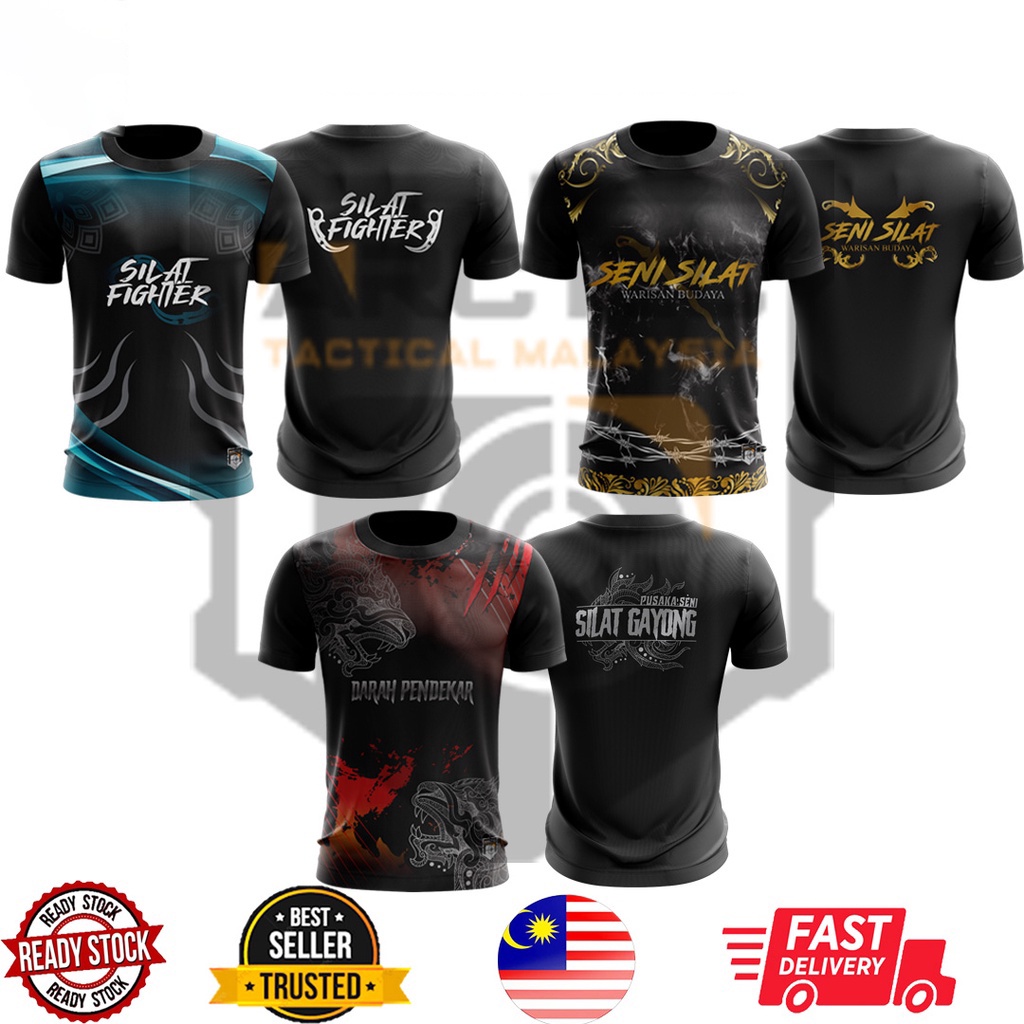 Malaysia Sublimation Printed Round Neck Short Sleeve T-Shirt Silat ...