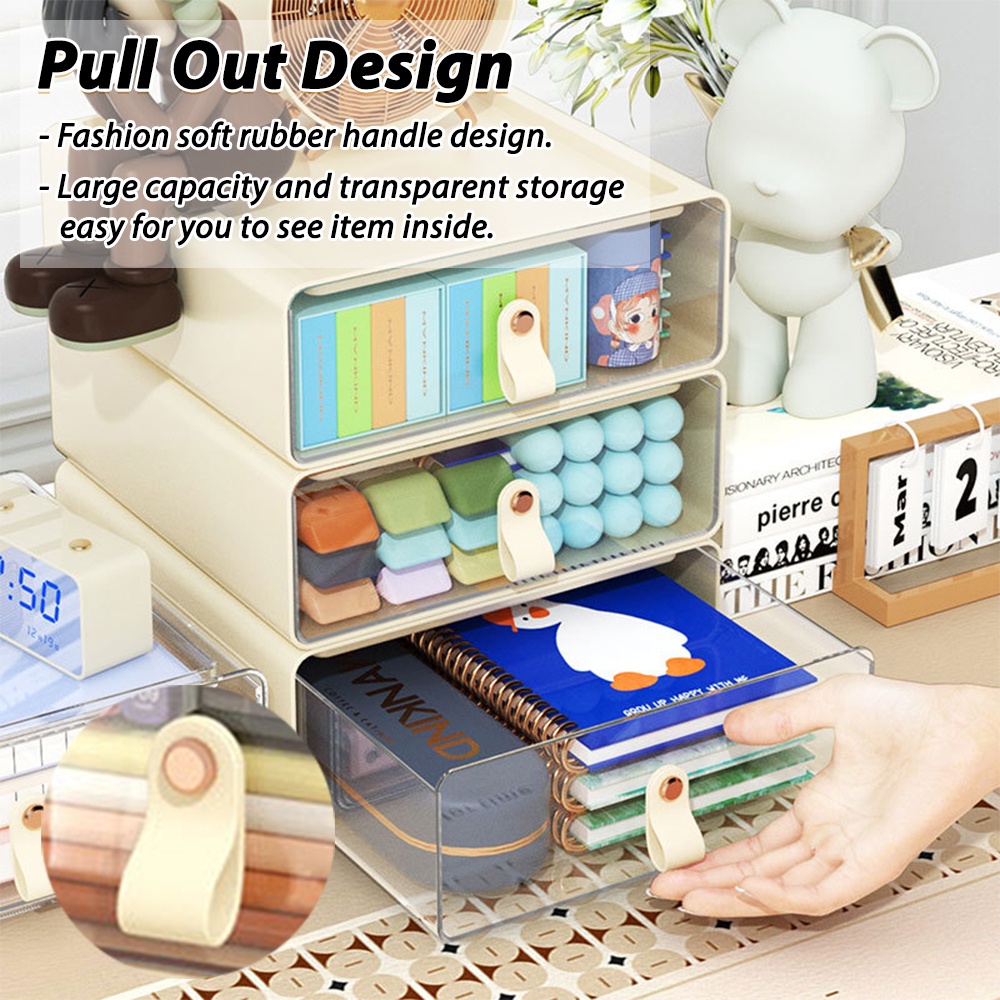 [1PC] Innohut Stackable Table Top Storage Box Desk Drawer Organizer ...