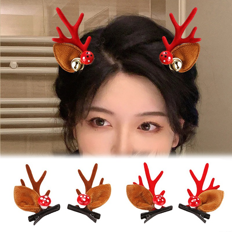 Mini Christmas Hat Hair Clips / Cute Cartoon Santa Hat Hairpins / Xmas ...