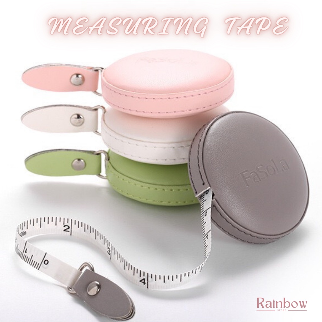 FaSoLa Body Measuring Tape PU Leather Measurement Tape 150cm One Key ...