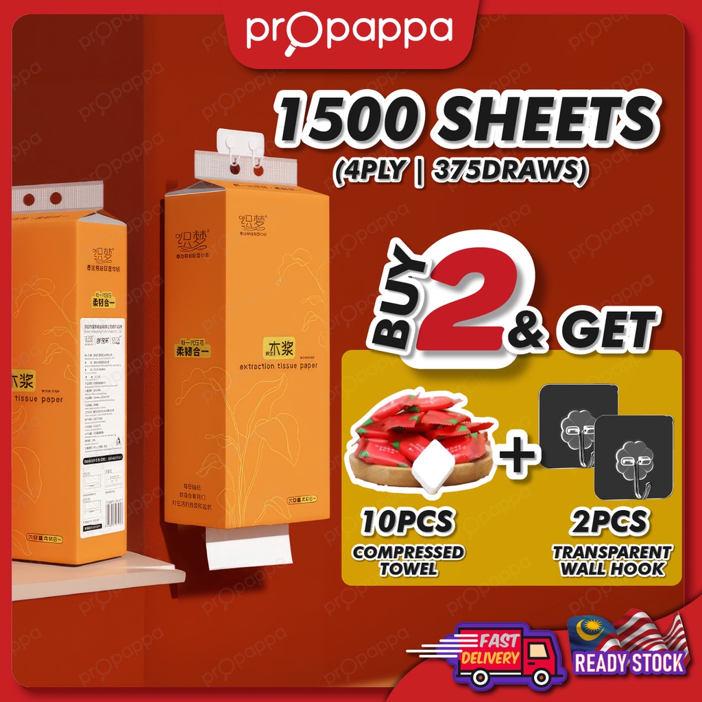 Propappa - [Twin Pack] Deluxe Soft Facial Tissue Paper Wall Hanging ...