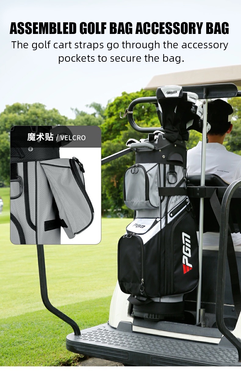 PGM QB134 OEM Golf Bag Unisex 14-way Golf Cart Bag Waterproof and Collision Resistant Fixing ...