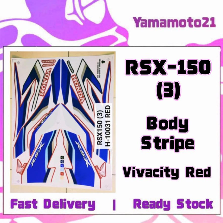 2023 Honda RSX-150 RSX150 RS-X RSX 150 (3) Trico Edition V2 Stiker ...