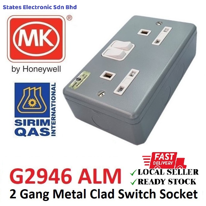 MK G2946ALM Double Metal Clad Switch Socket Outlet | Shopee Malaysia MK G2946ALM Double Metal Clad Switch Socket Outlet | Shopee Malaysia