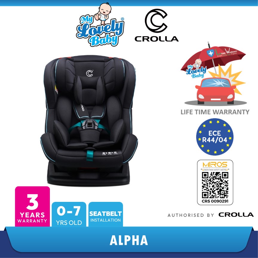 Crolla Alpha R129 Convertible Car Seat (New Born to 150cm) | Shopee ...