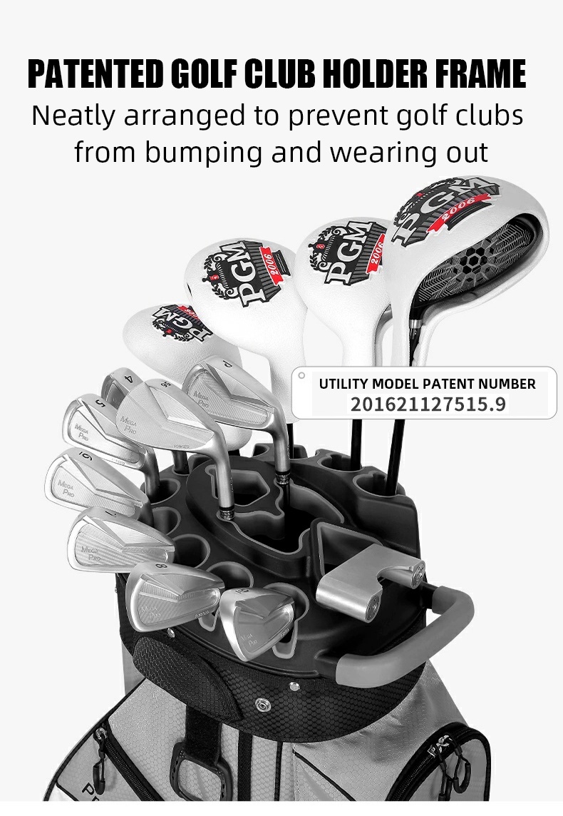 PGM QB134 OEM Golf Bag Unisex 14-way Golf Cart Bag Waterproof and Collision Resistant Fixing ...
