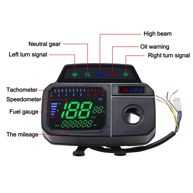 Motorcycle Speedometer RPM 100cc AX 100 Digital Motorcycle Speedometer ...