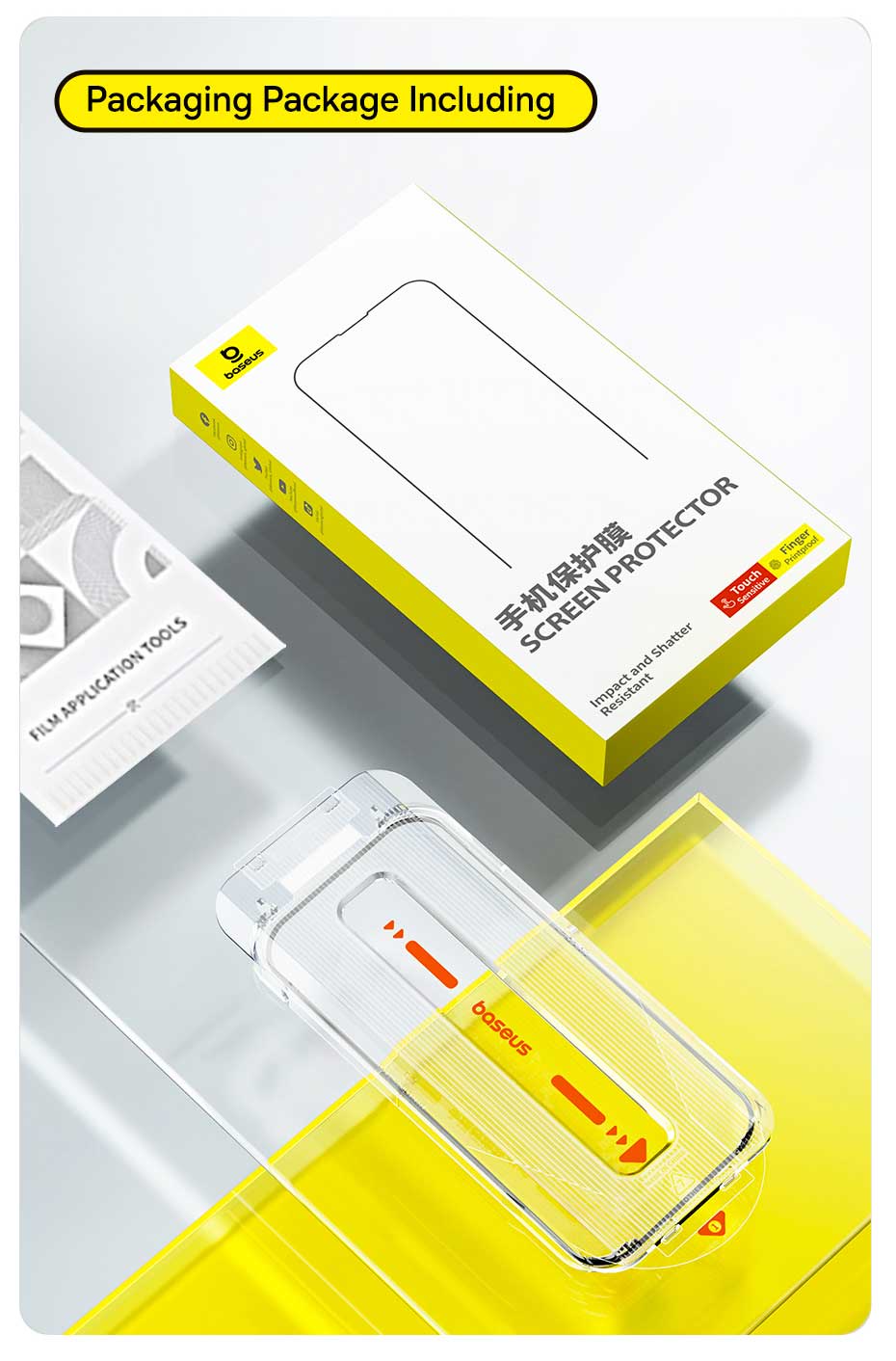 Baseus Corning Series Full-Coverage HD Tempered Glass Screen Protector ...
