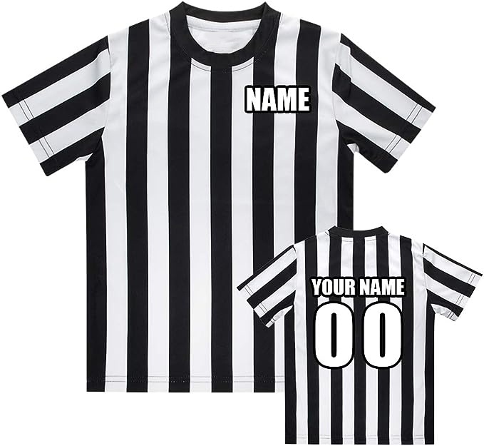 Custom Adult Children's Referee Shirt Costume Toddlers Kids Jersey ...