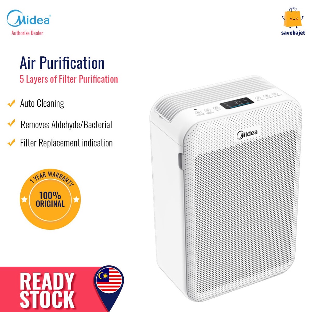 Midea Pembersih Udara 5 Layer Of Filter Purification Air Purifier MAP-28BD | Shopee Malaysia