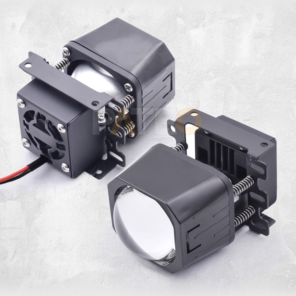 Mini H4 LED Headlight 1.5 Inch Bi LED Projector Lens For H4 H7 HB3 HB4 ...
