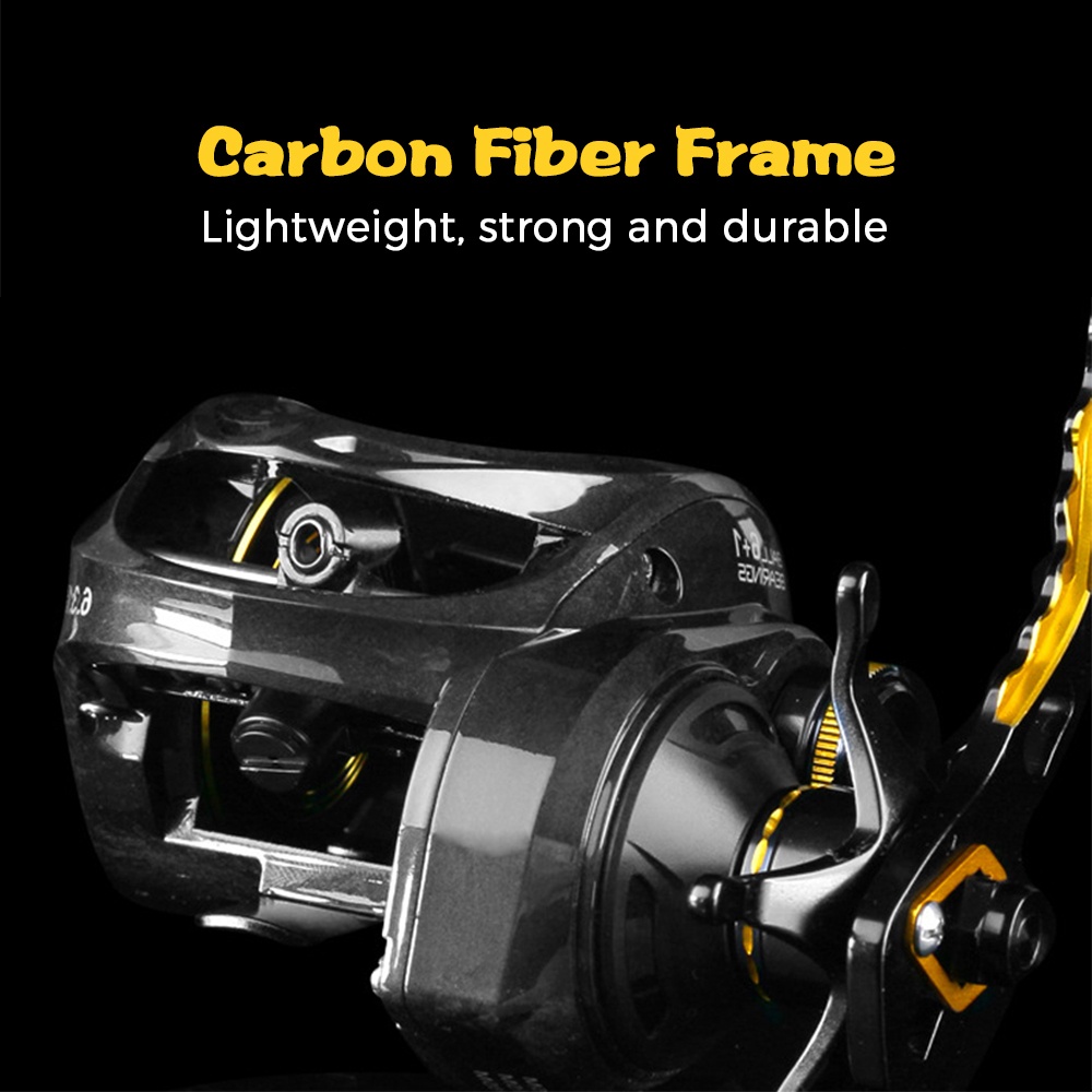 Baitcasting Reel Magnetic Brake System Spinning Fishing Reel 16KG/35LB ...