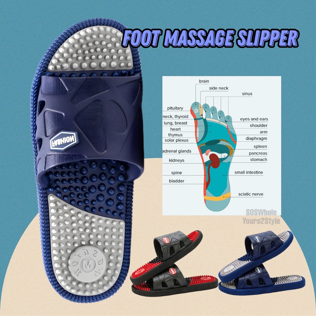 Men Massage Slippers Indoor Outdoor footwear Slipper Selipar Lelaki ...