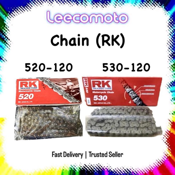 520 X 120L / 530 X 120L BRAND RK TAKASAGO CHAIN RANTAI JAPAN 520-120L ...